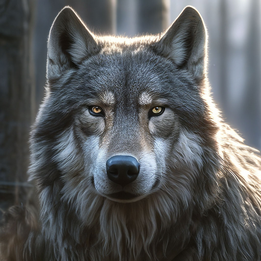 "A lone Wolf!... full-face, beautiful look, pride, brightness ...