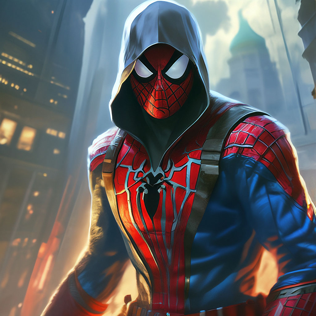 "Spider-Man assassin, 64k, beautiful, high resolution, high detail ...