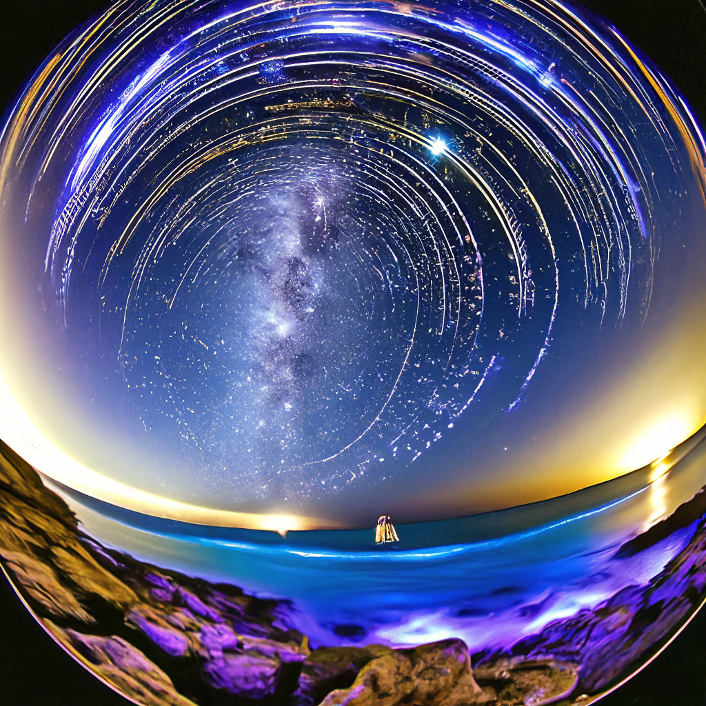 "Hyperrealistic view from a quadcopter,fisheye lens effect,cinematic ...