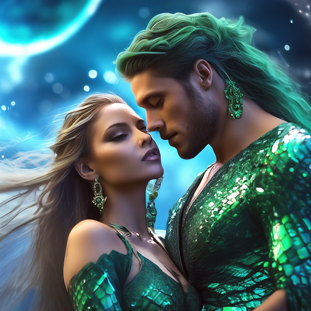 "Temptation 💋 a very beautiful couple, a girl and a man of Atlantis ...