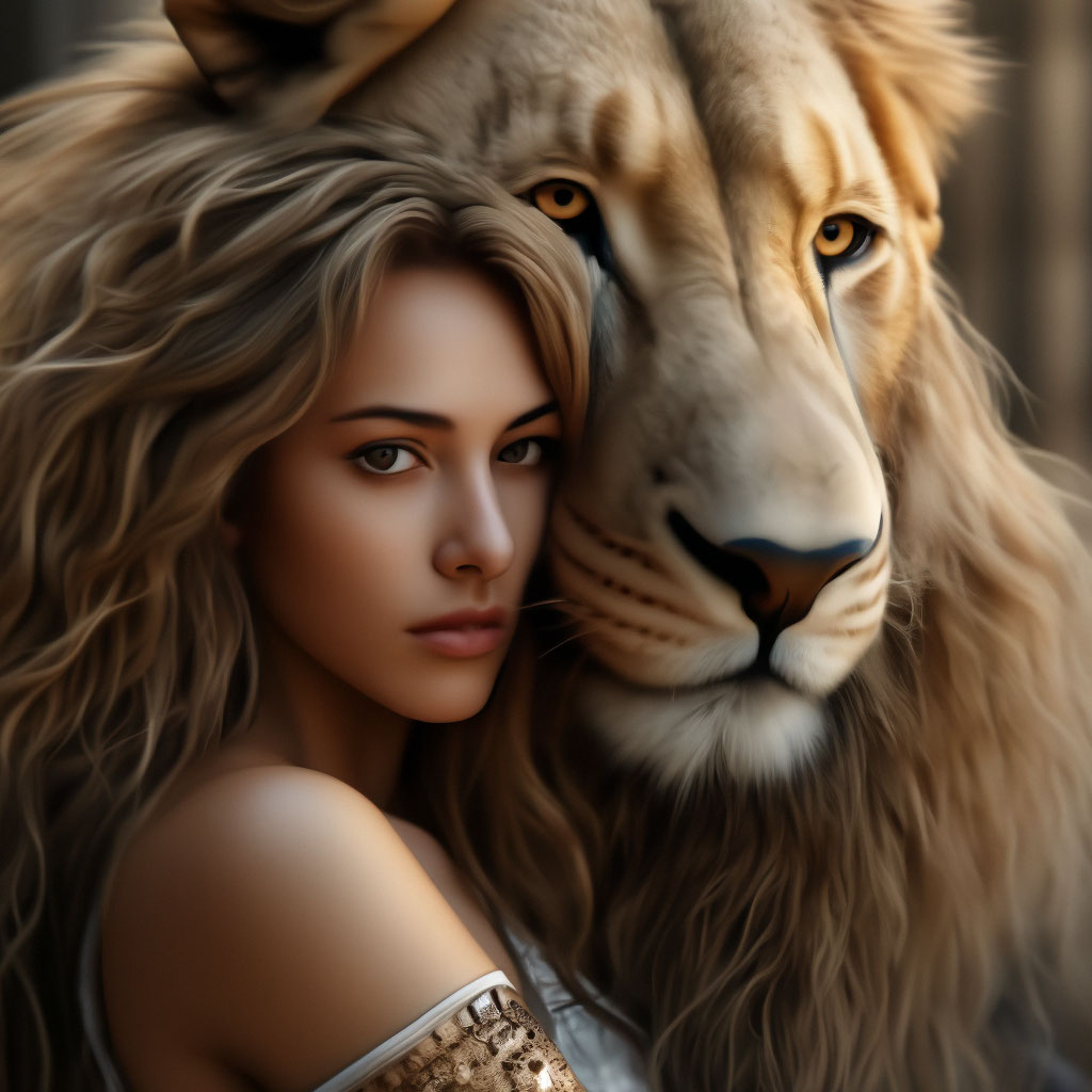 "My affectionate and gentle beast, Hyperrealism, hyperdetalization ...