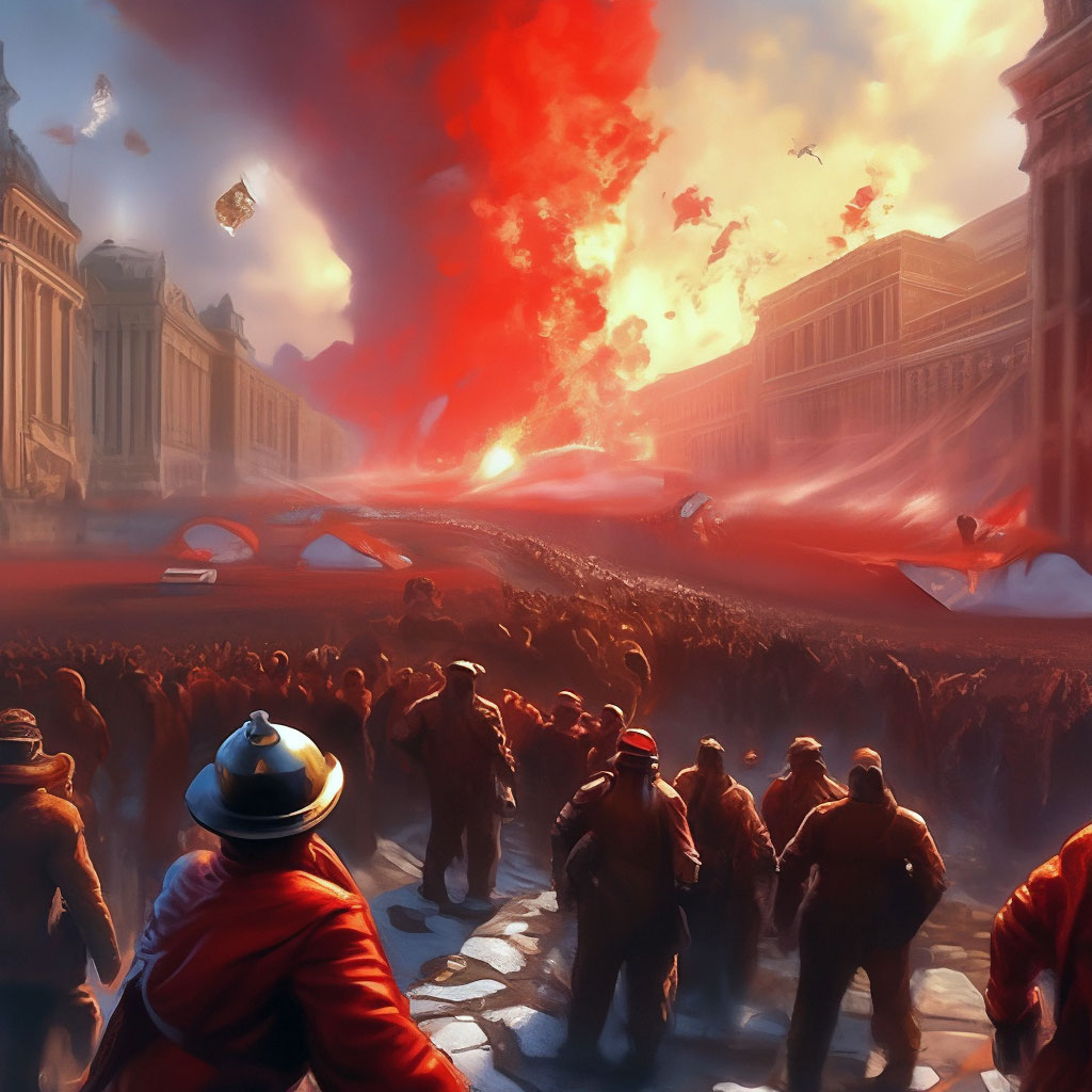 "The Great October Socialist Revolution, people take power, scarlet ...