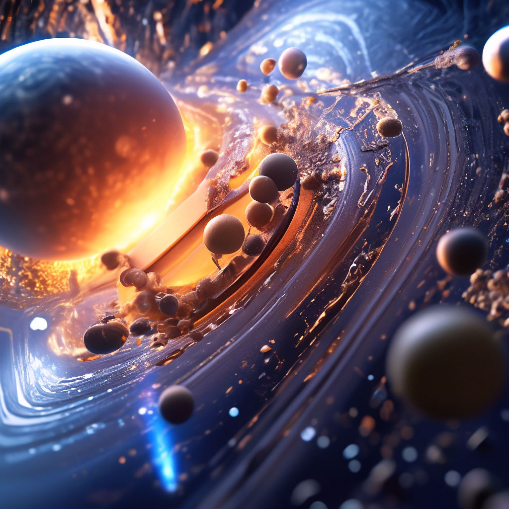 "Galaxy collisions, metamorphosis, frame aesthetics, HDR, CGI ...