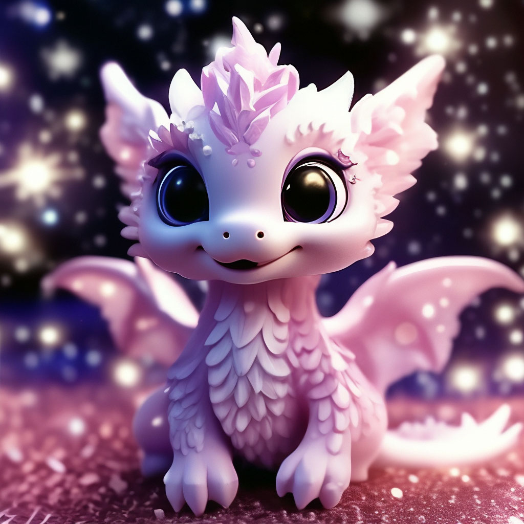 "Realistic, beautiful, affectionate cute big black eyes, cute draco ...