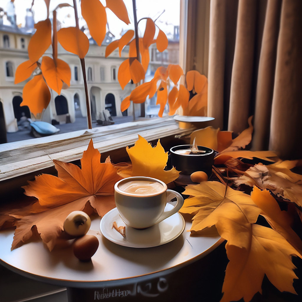 "November morning coffee" — image created in Shedevrum