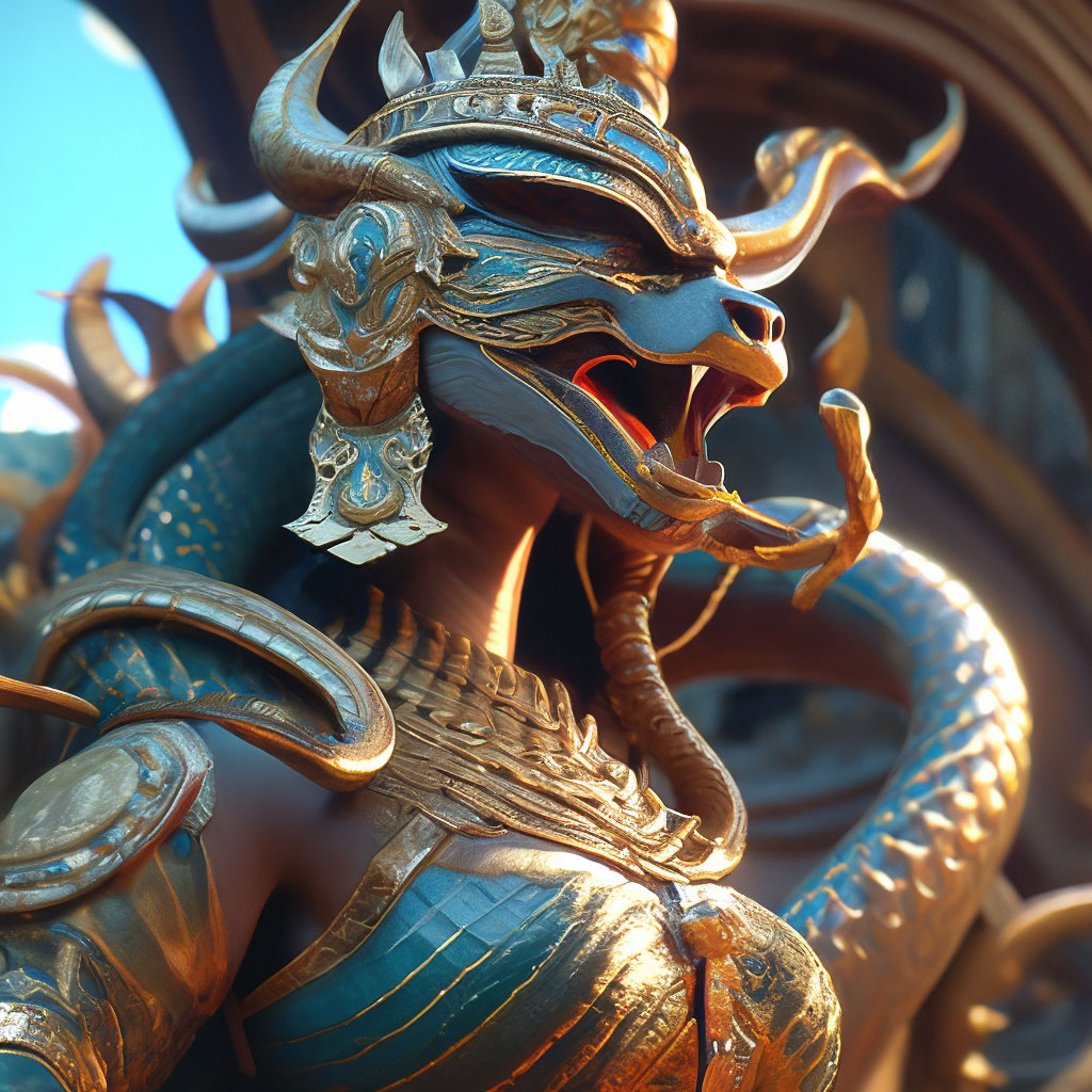 "The naga snake queen" — image created in Shedevrum