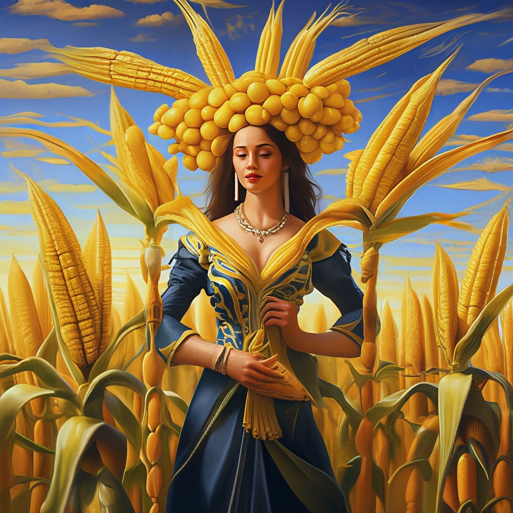 "Corn is the queen of the fields" — image created in Shedevrum