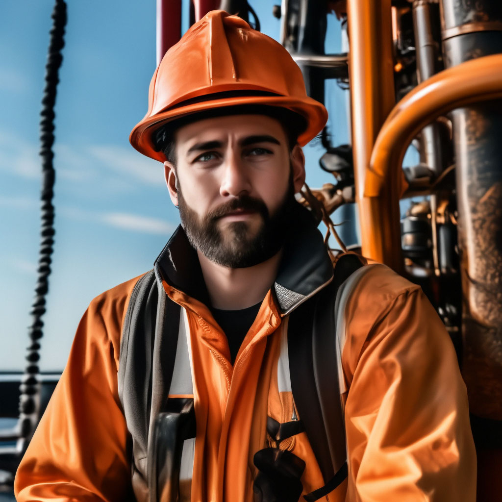 "Drilling Mud Engineer on a drilling rig" — image created in Shedevrum
