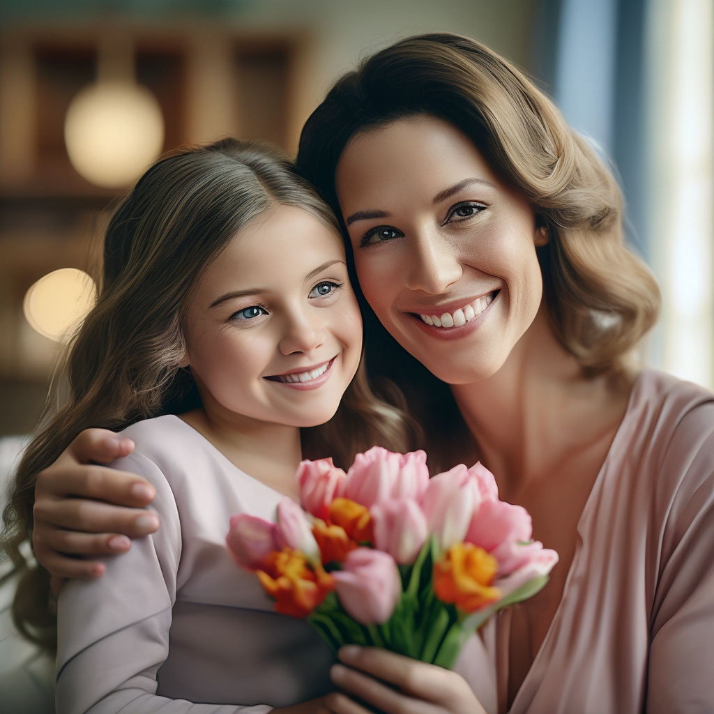 "Happy mother's day, beautiful, realistic, professional photo, 4k, high ...