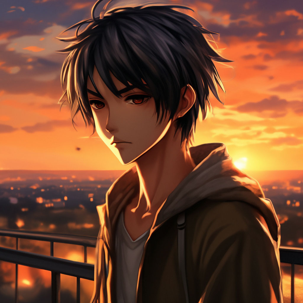 "Guy,anime,devastated" — image created in Shedevrum