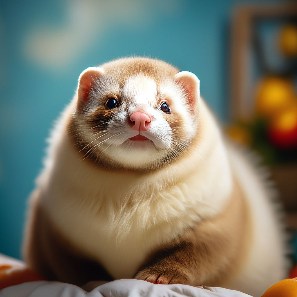 "Series with obese animals, very fat ferret, aesthetically pleasing ...