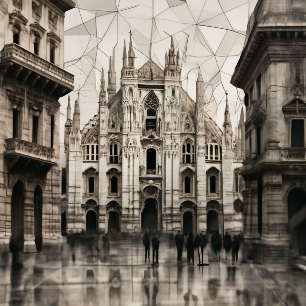 ". Milan, pencil drawing" — image created in Shedevrum