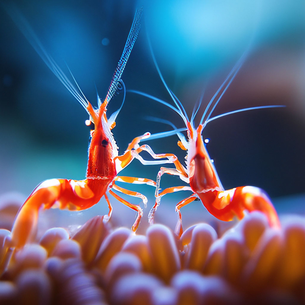 "Shrimp waltzing with another shrimp, aesthetically pleasing ...