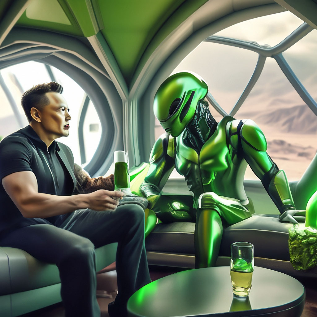 "Elon Musk is sitting in his dome house on the planet Mars, and ...