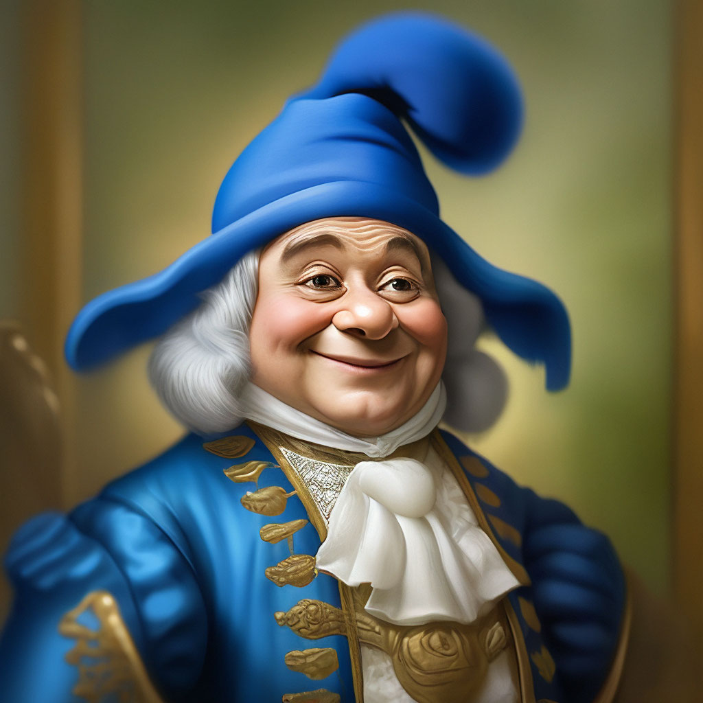 "The banknote depicts a smurf that looks like an aristocrat from France ...