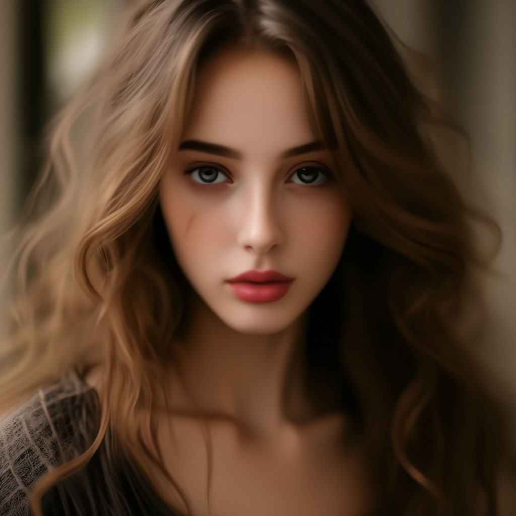 "A beautiful girl with a sweet kind face release" — image created in ...