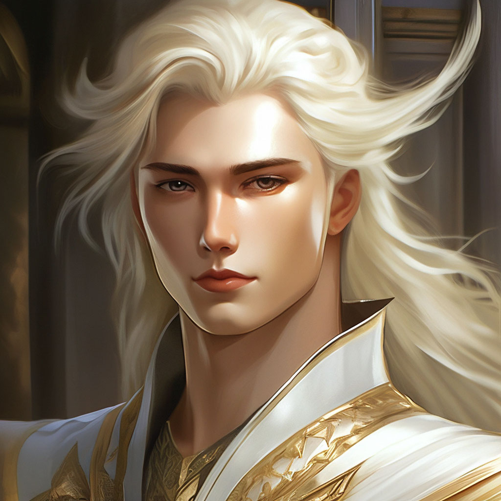"Tall blond. A high-cheekboned face with a high forehead and a heavy ...
