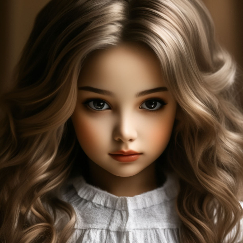 "Anthropomorphic doll, girl" — image created in Shedevrum