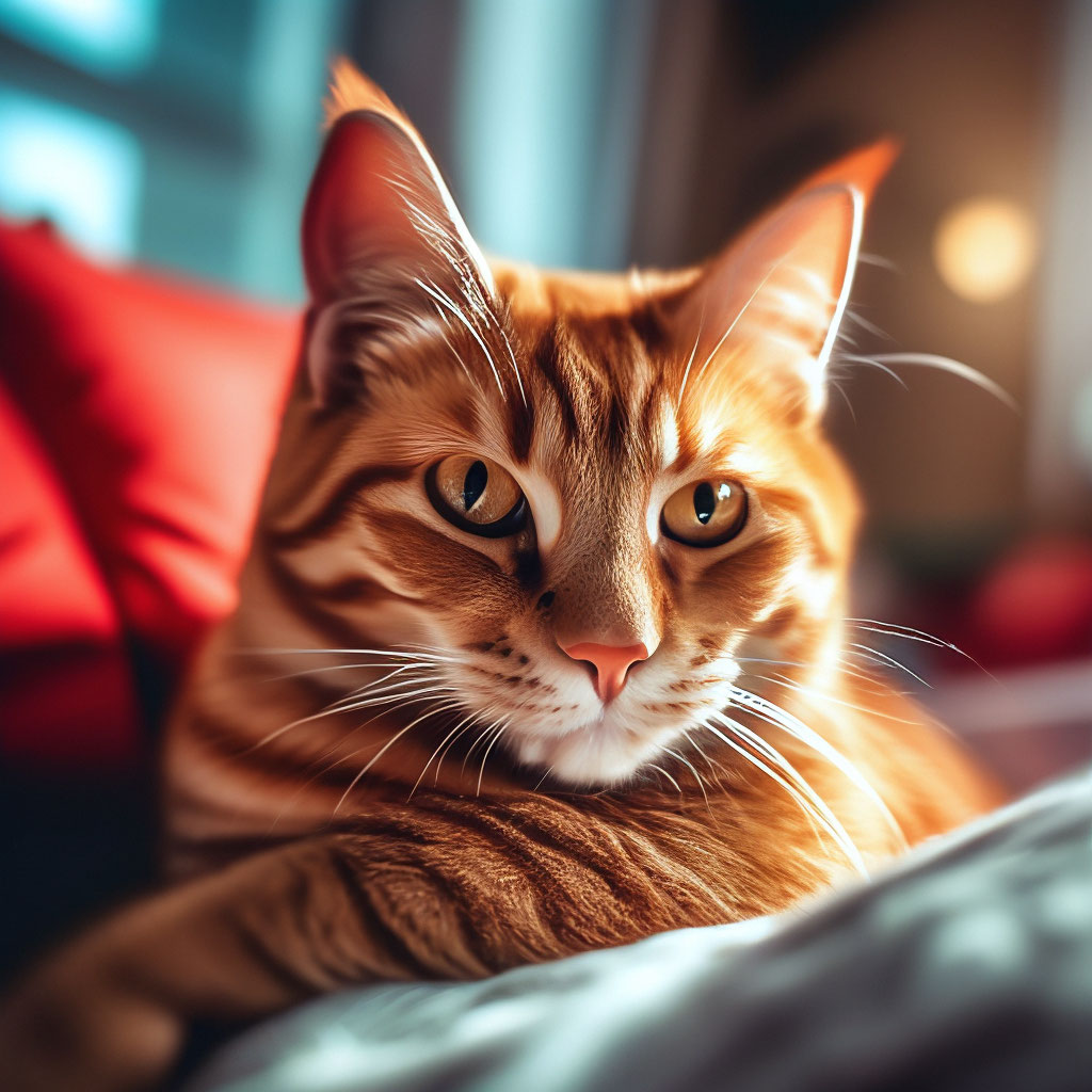 "Life is not the same without a red cat! professional photo, 4k, high ...