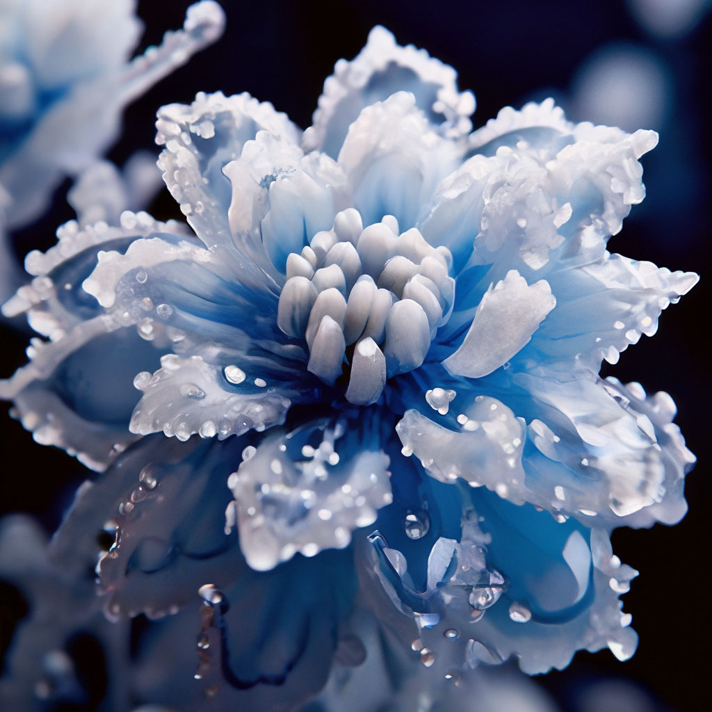 "Icy Moon Flowers" — image created in Shedevrum