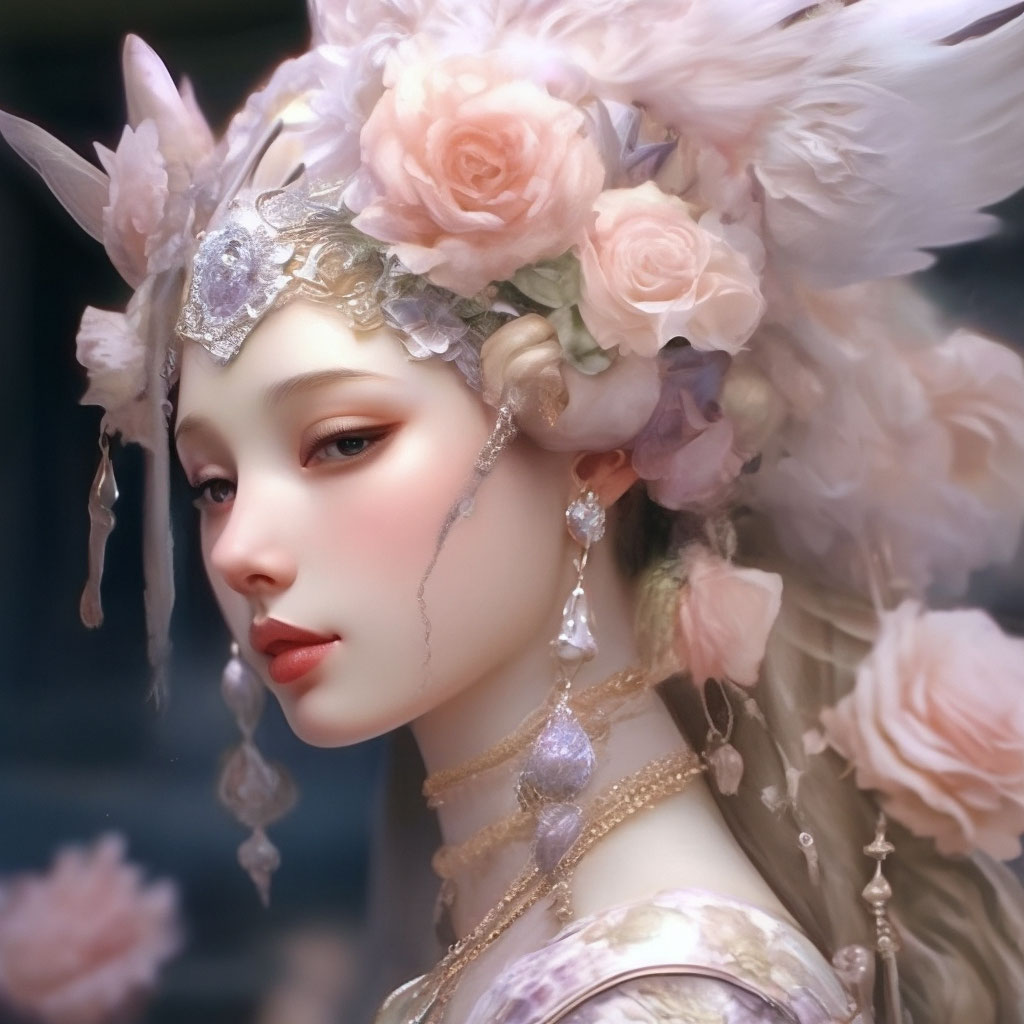 "Great feminine, beautiful, magical, hyper realistic, with fine drawing ...