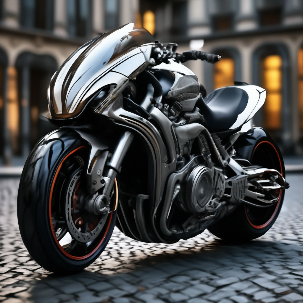 "A xenomorph-style motorcycle, hyperdetalization, professional photo ...