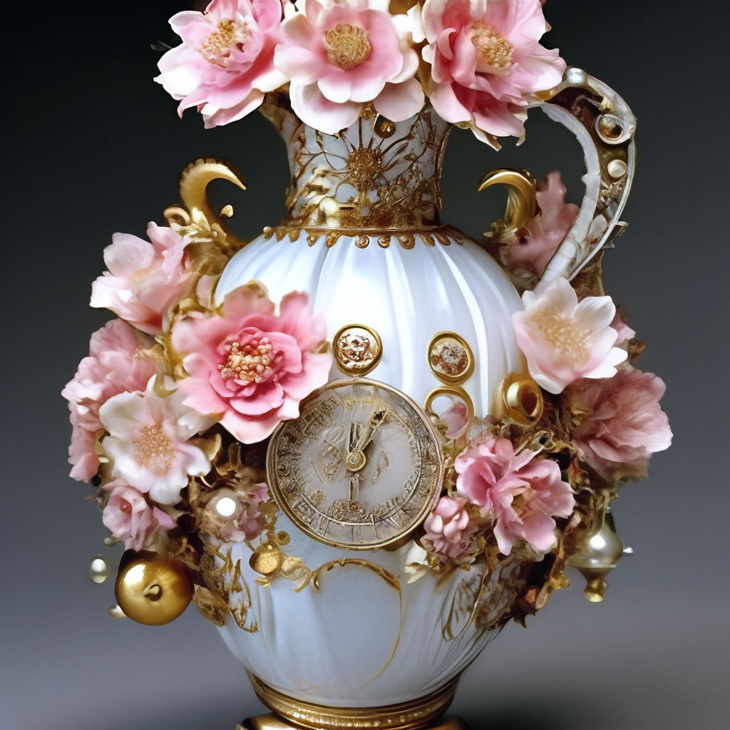 "The finest expensive porcelain, painted with delicate pink flowers ...