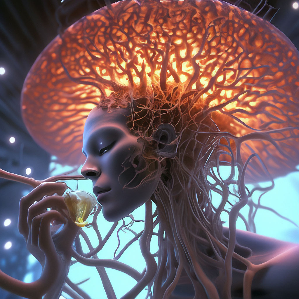 "I inhale neural network II pervasive web, cordyceps, mushroom hyphae ...