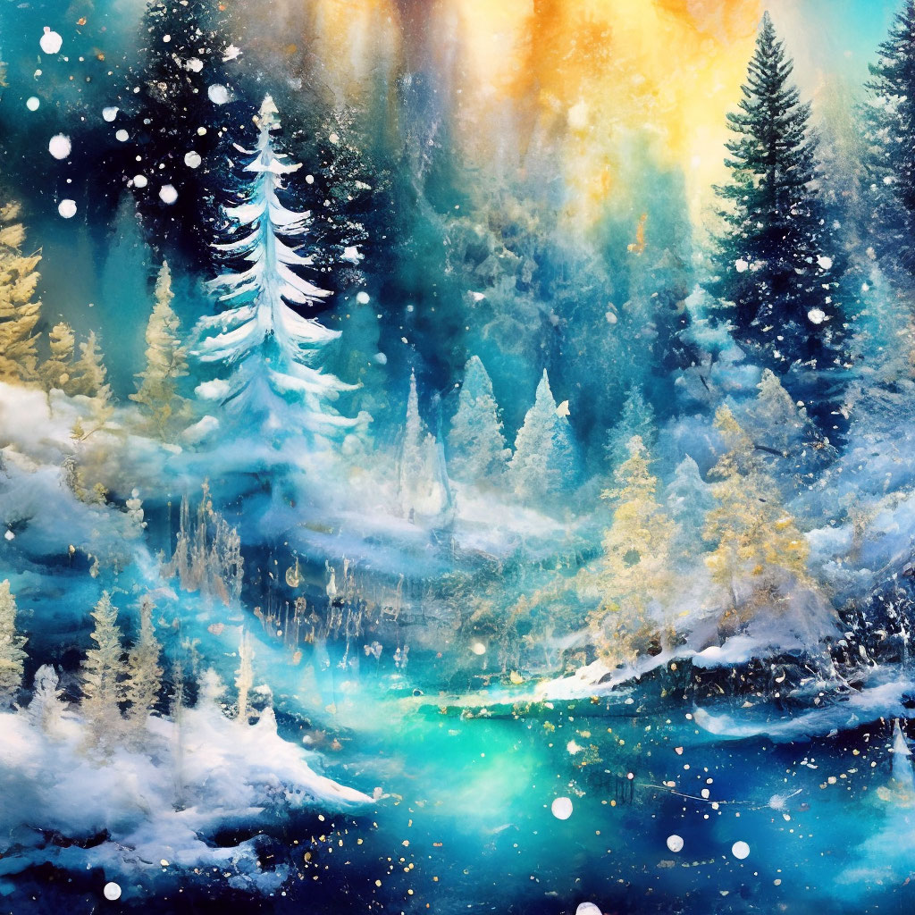 "New Year's mystical fabulous snow-covered forest,magic magic,magic ...