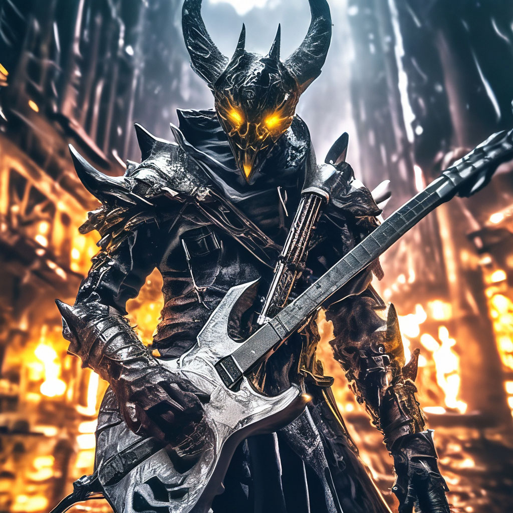 "Just a demon infernal guitarist , gothic, horror, bloodborne, hardcore ...
