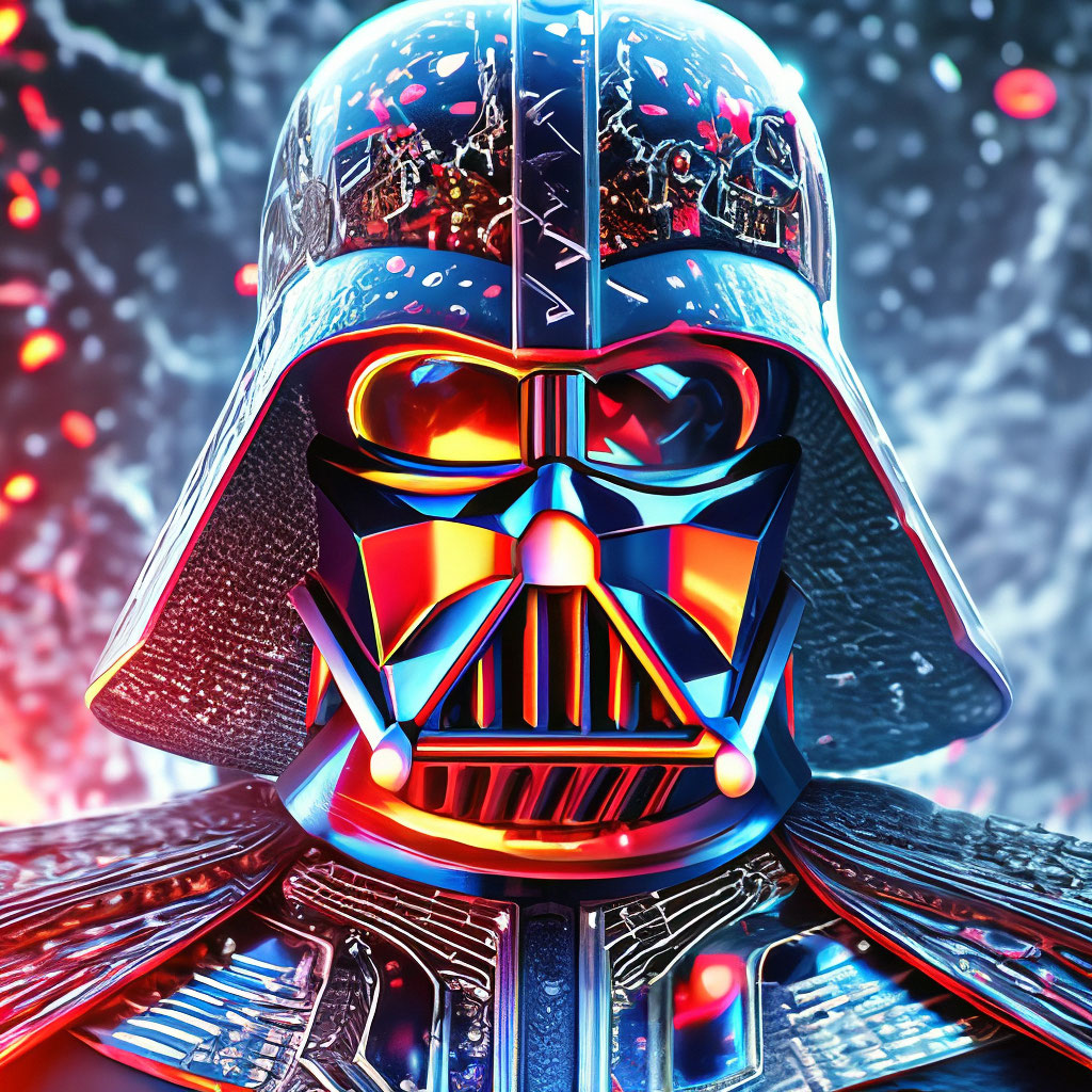 "Full-length atomic glass darth vader star wars, megarealism, high ...