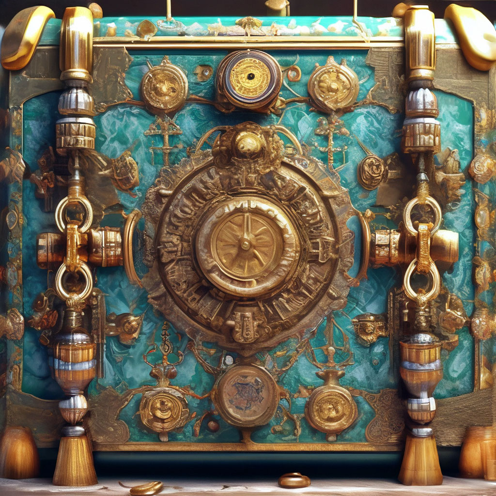 "The ancient secret behind the locks behind the seals in a patterned ...