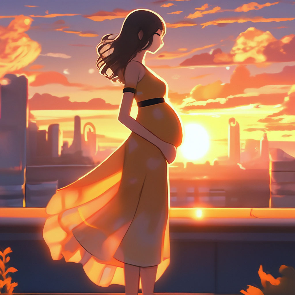 "Maternity dress, sell cheap, cartoon, anime style" — image created in ...