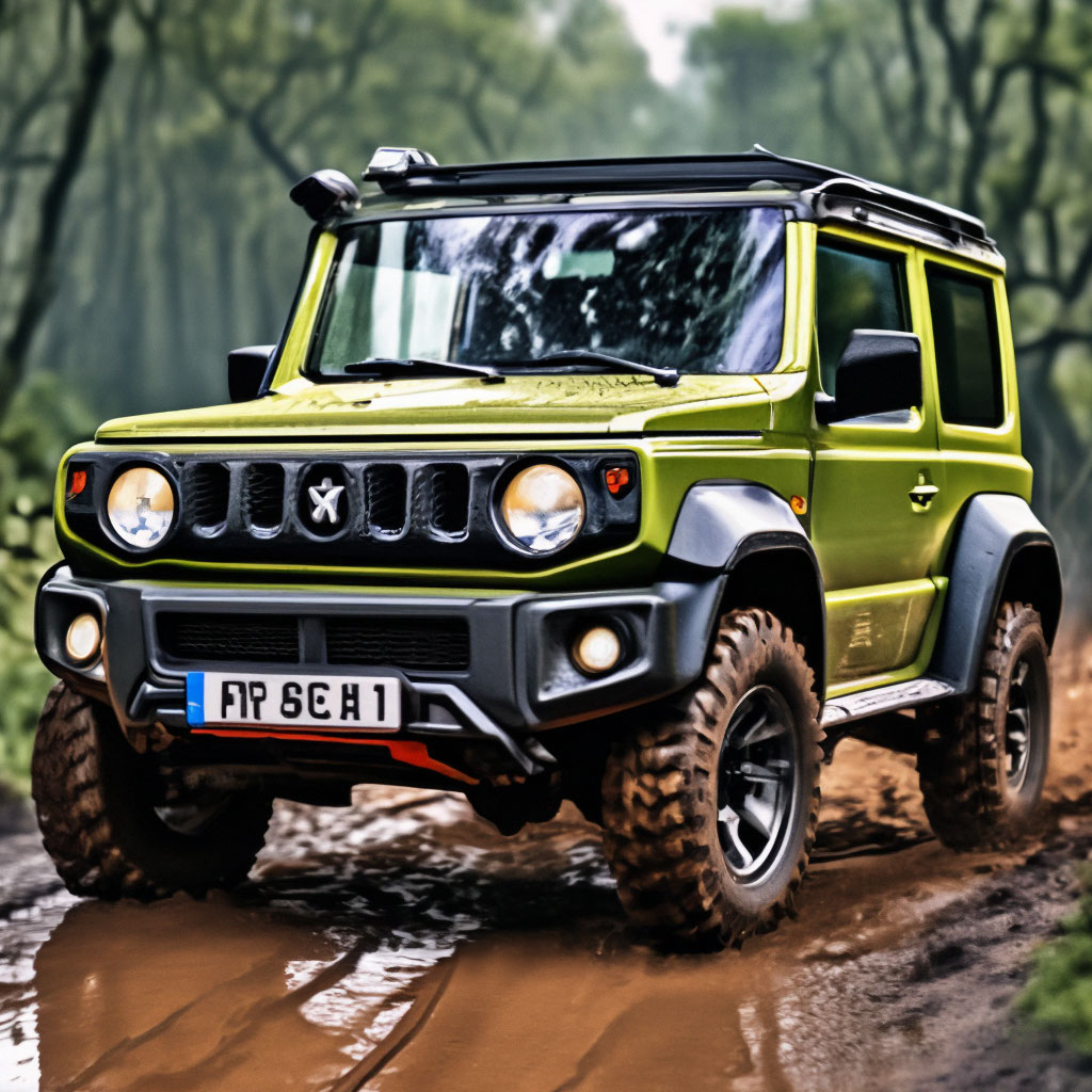 "Suzuki jimny , off-road, mud , jungle, realistic, high detail, high ...