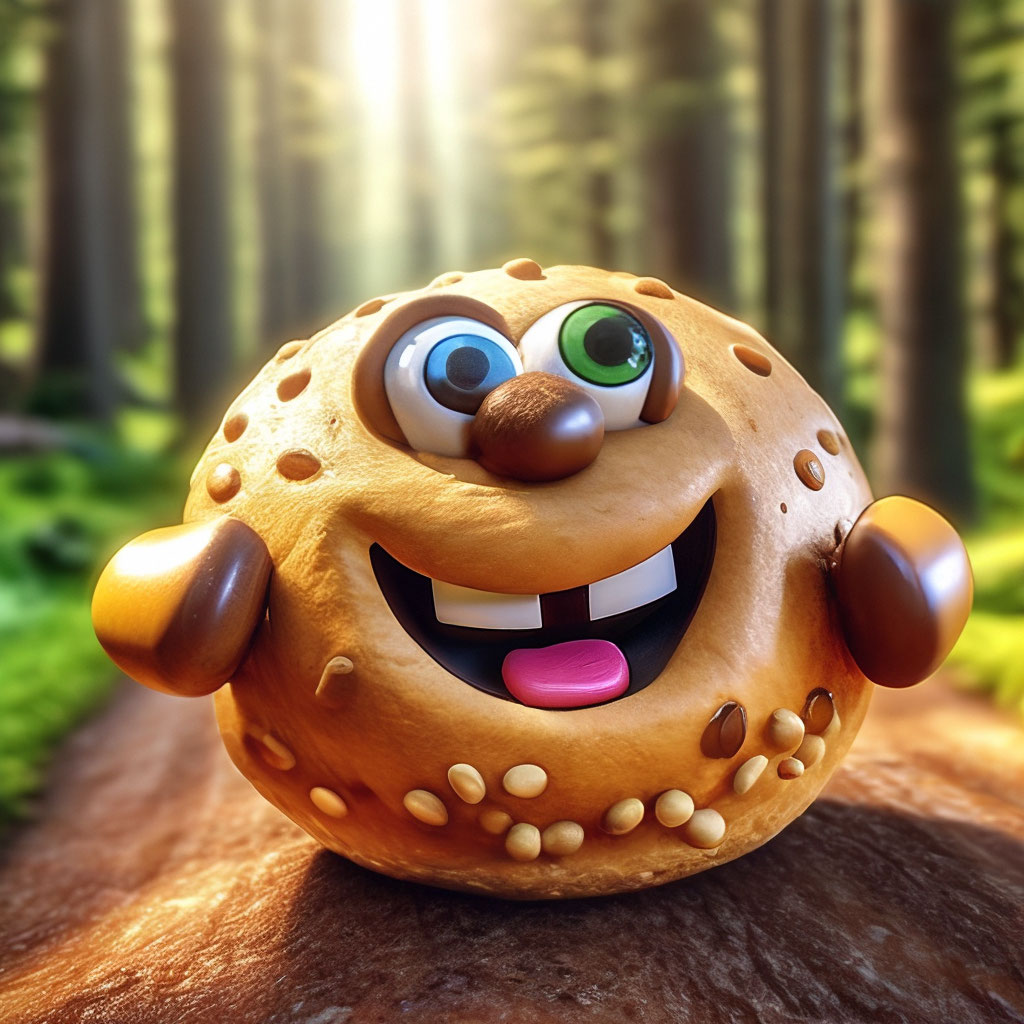 "Backstreet dooble 3d print.A crazy round piece of dough with eyes and ...