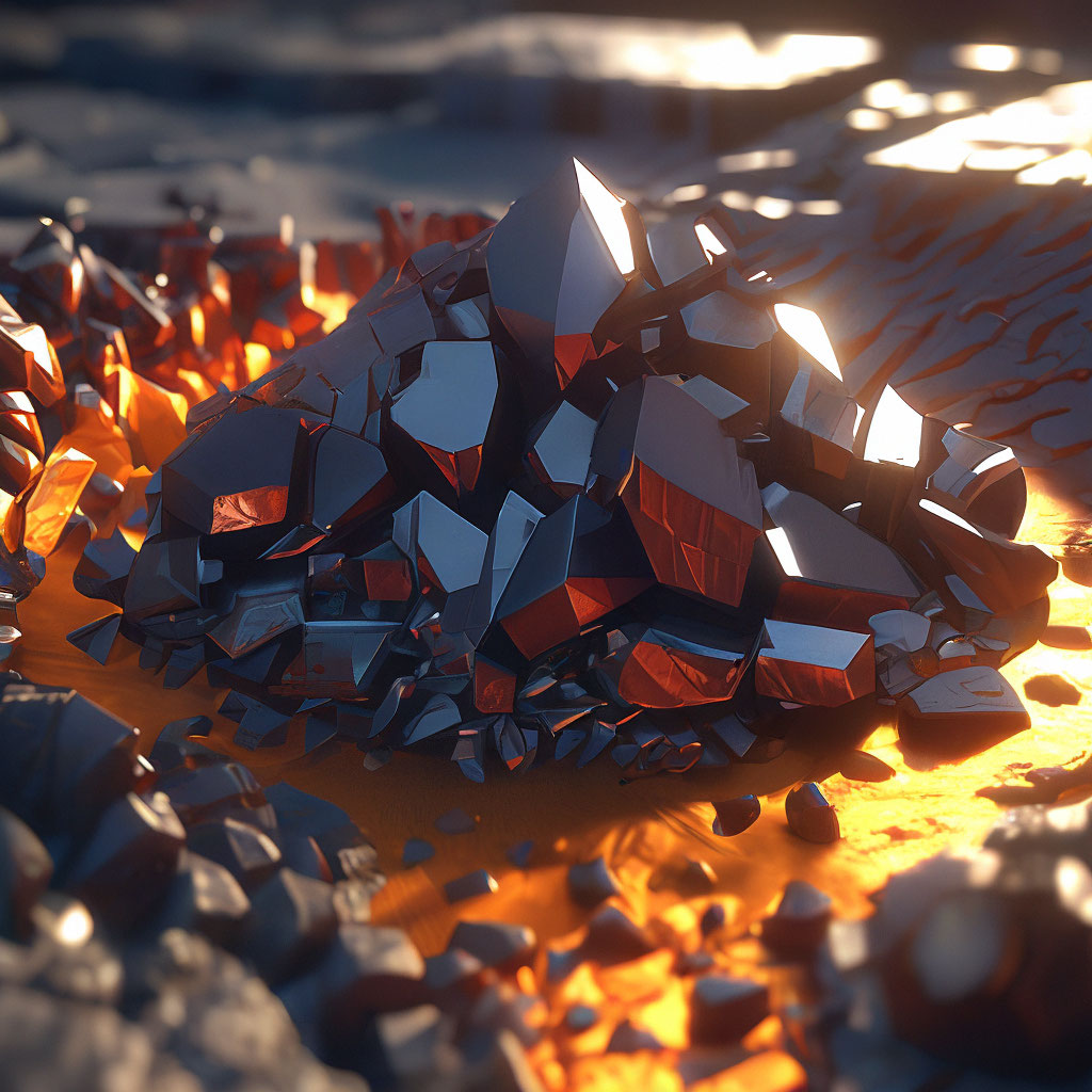 "Iron ore concentrate, 3d, 32k, hyperdetalization" — image created in ...