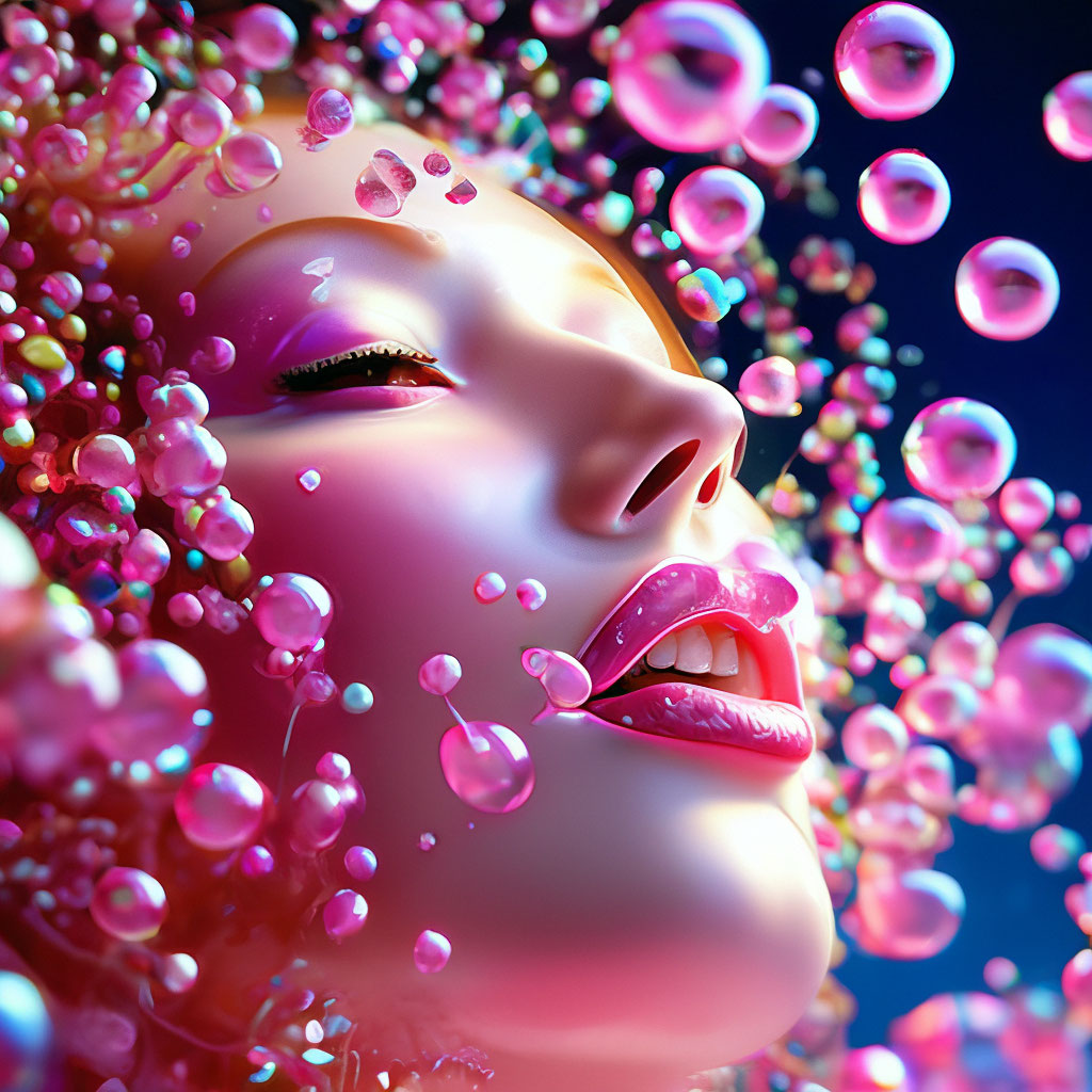 "Metamorphic, metamorphoses of the whole face: beautiful, bubbles of ...