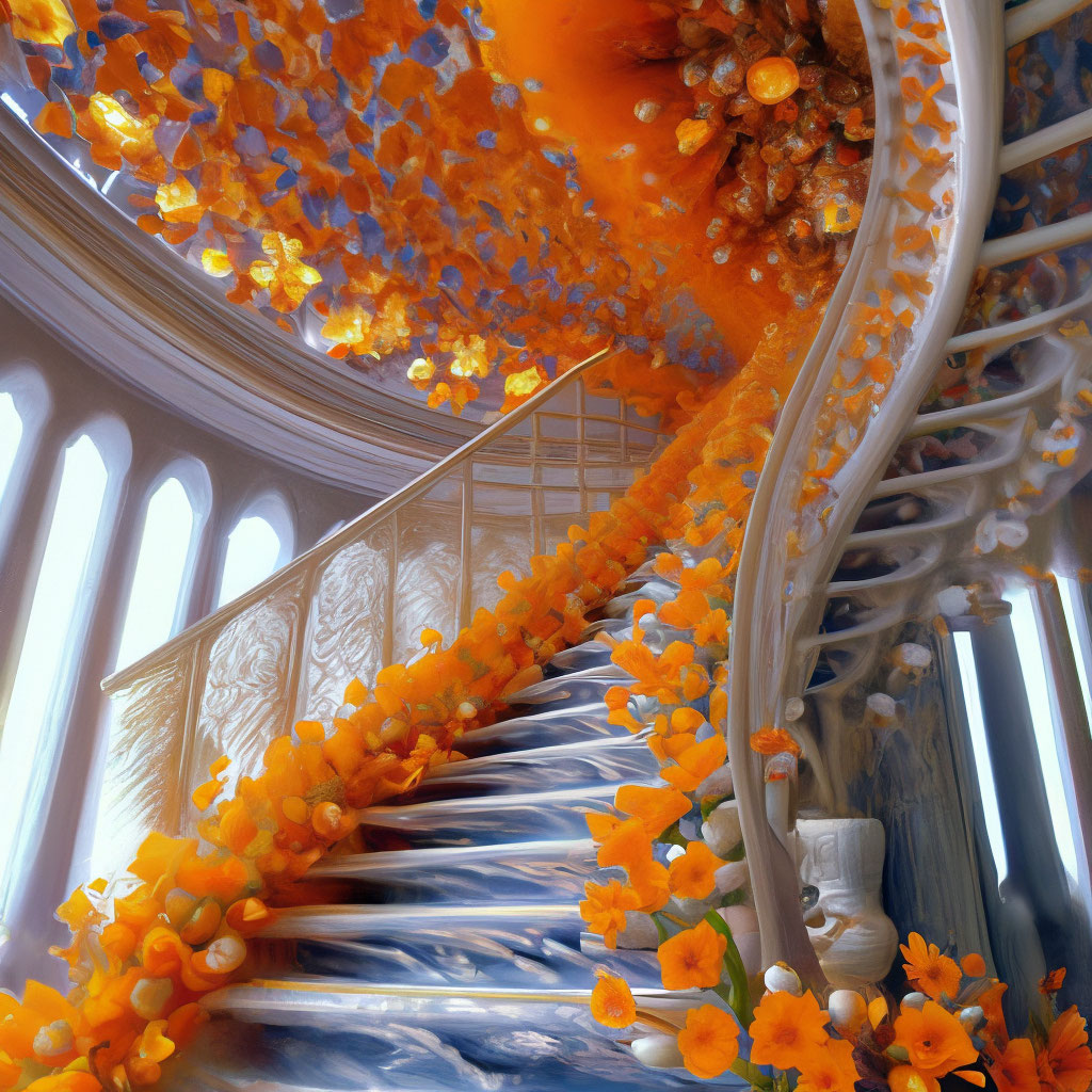 "The path of happiness leads upward. divine staircase with wings ...