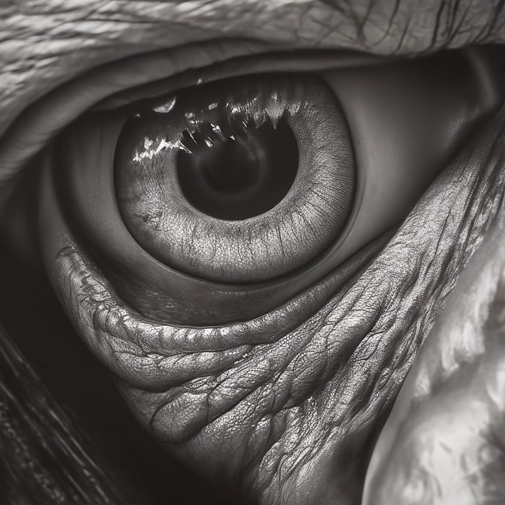 "Babaika's eyes from the darkness" — image created in Shedevrum
