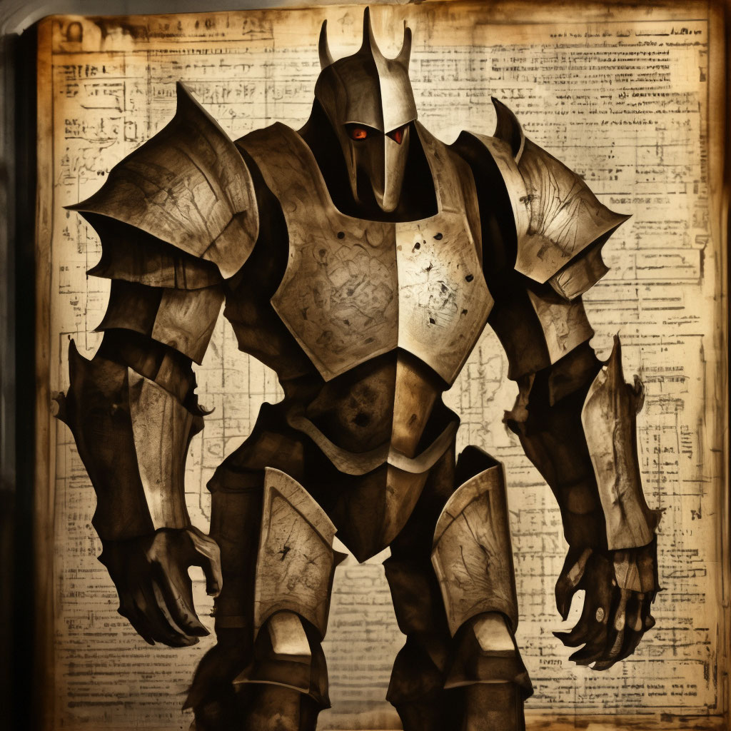"Drawings of the iron golem are drawn on old manuscripts" — image ...