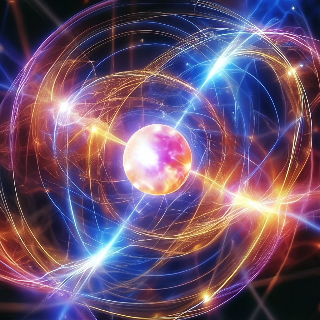 "Higgs boson,quarks,protons,magnetic field,realistic" — image created ...