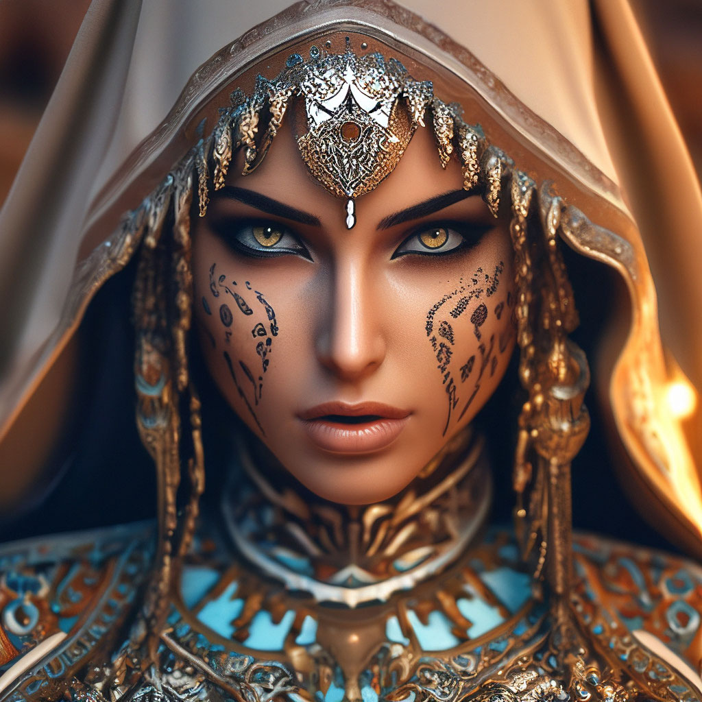 "Luxury assassin girl, national dress, arabian, desert, beautiful ...