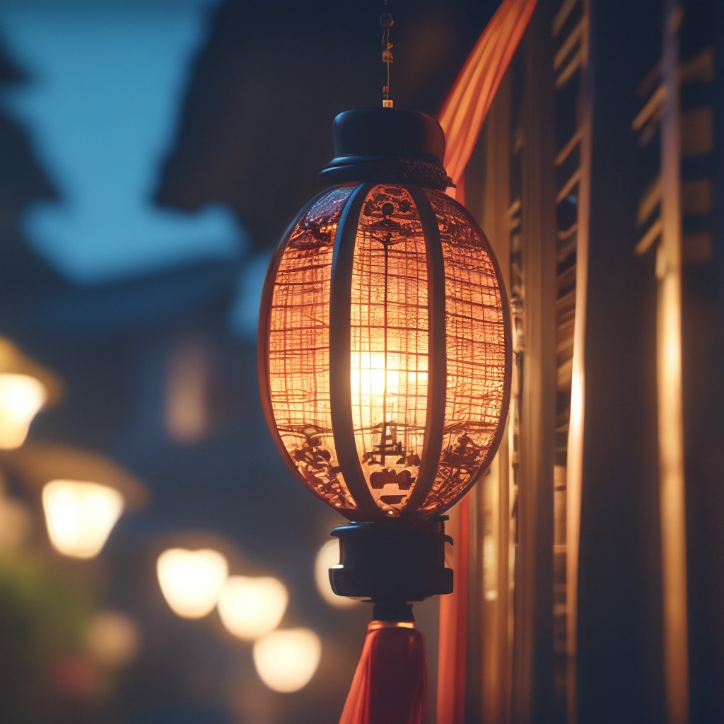 "Night, street, lantern, dim lighting, close-up, professional photo, 4k ...