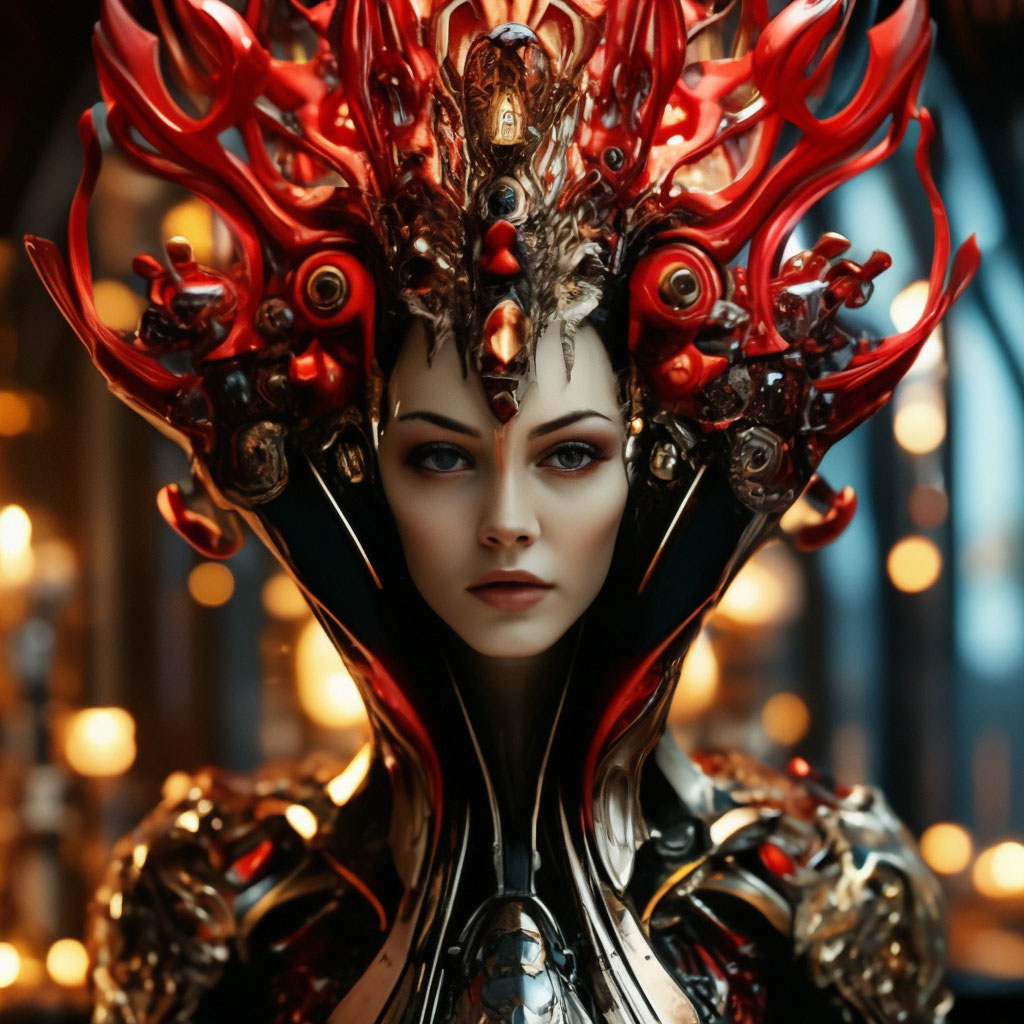 "The queen of parties" — image created in Shedevrum