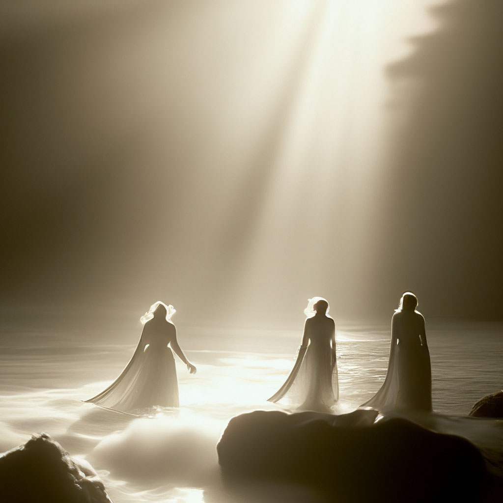 "The abode of angels. White light. Long exposure time. Haze. Sepia ...