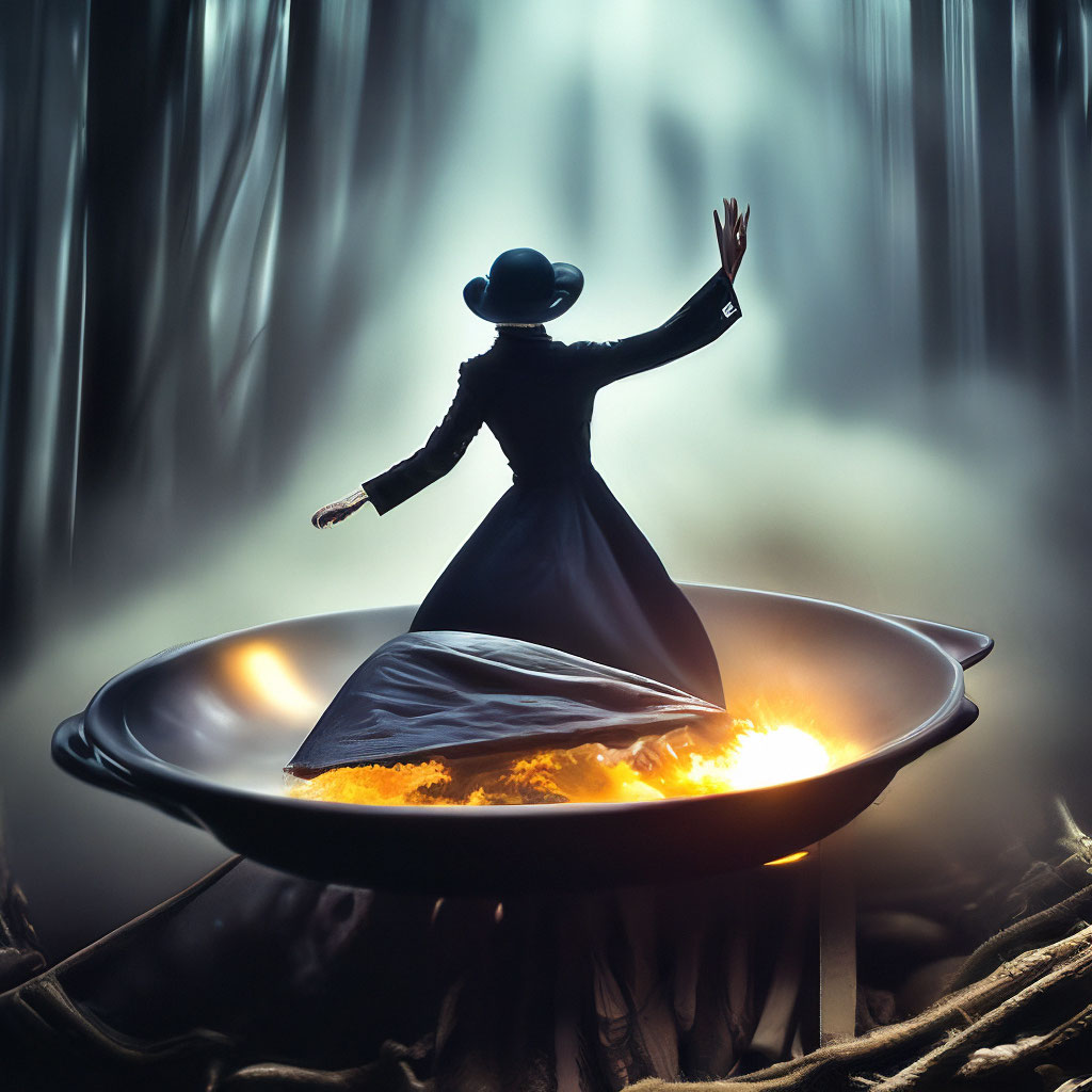 "You're spinning like you're in a frying pan" — image created in Shedevrum