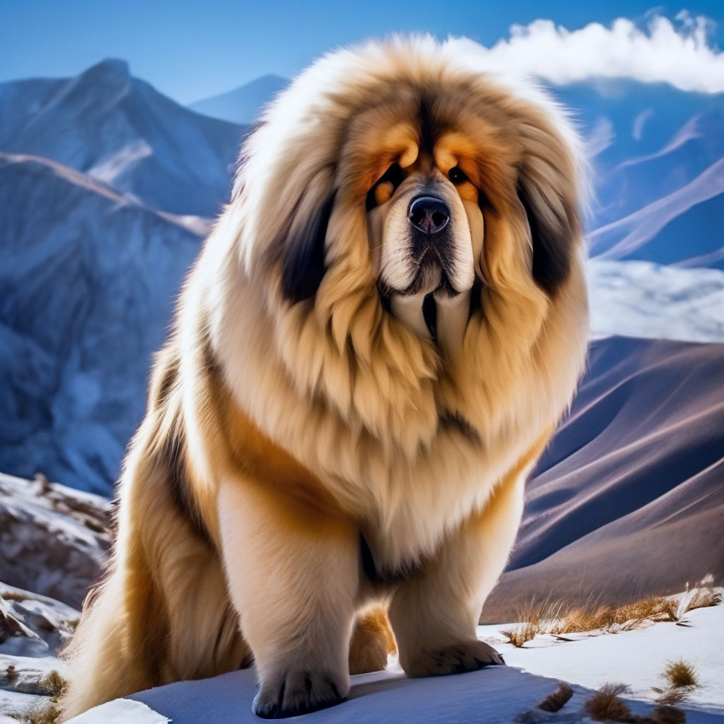 "Tibetan mastiff breed dog, big, beautiful, thick fluffy coat ...