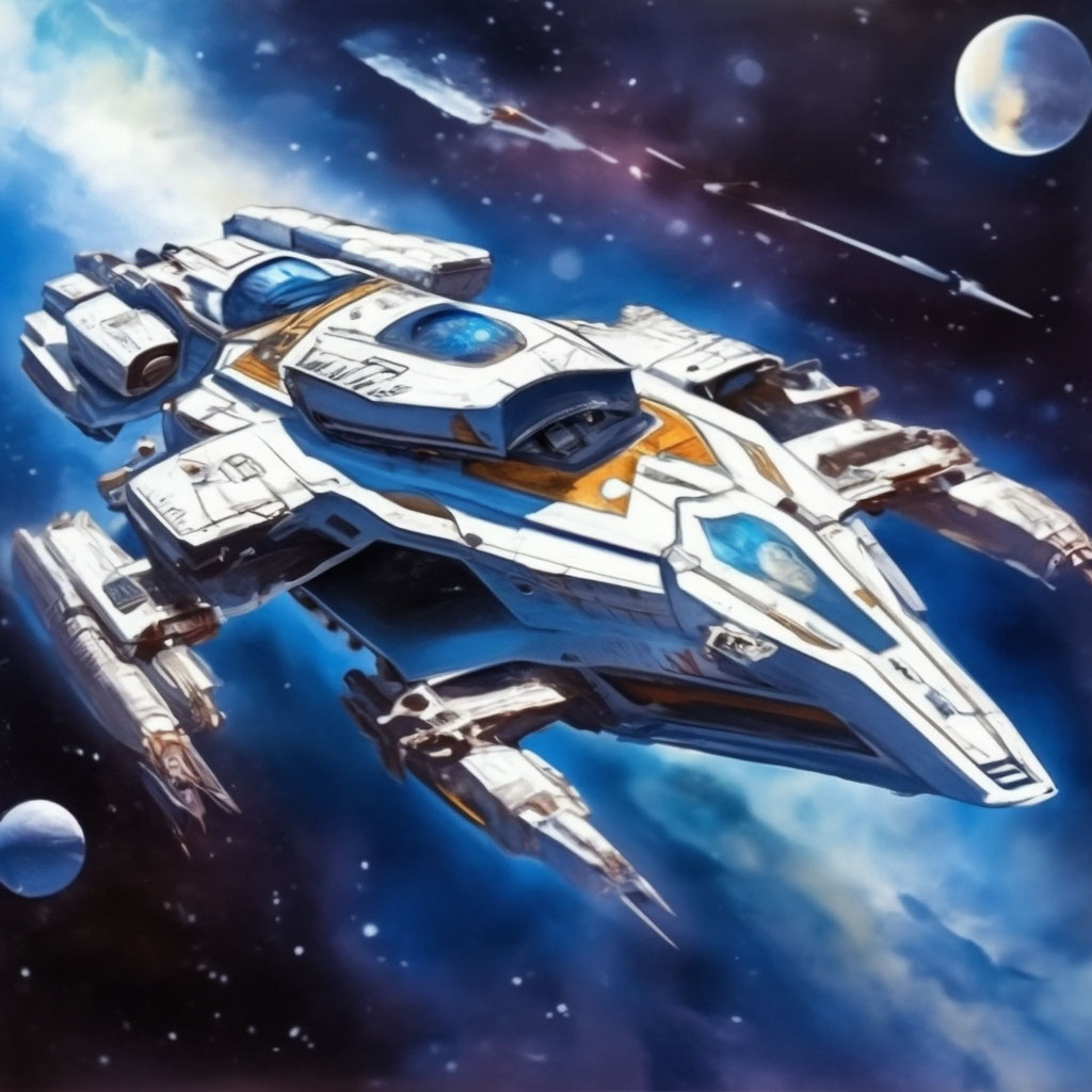 "Space routes, space marine reconnaissance battle cruiser, deep space ...