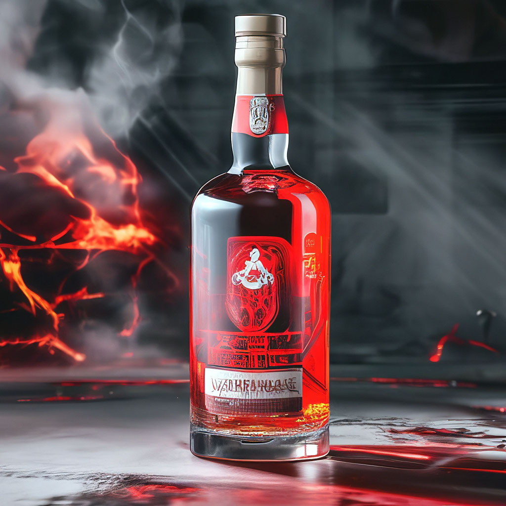 "A label for a strong alcoholic drink, which depicts the D opler effect ...