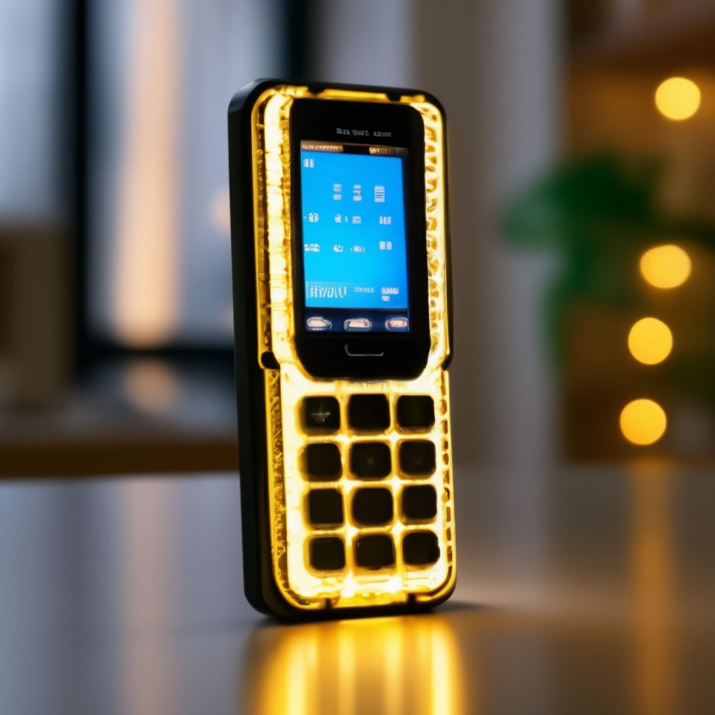 "Nokia 3300 push-button phone from lego designer light neon glow clear ...